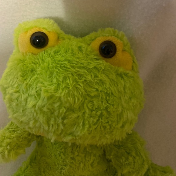 unbranded | Toys | Frog Plush Green And Yellow Furry Soft Toy Stuffed ...